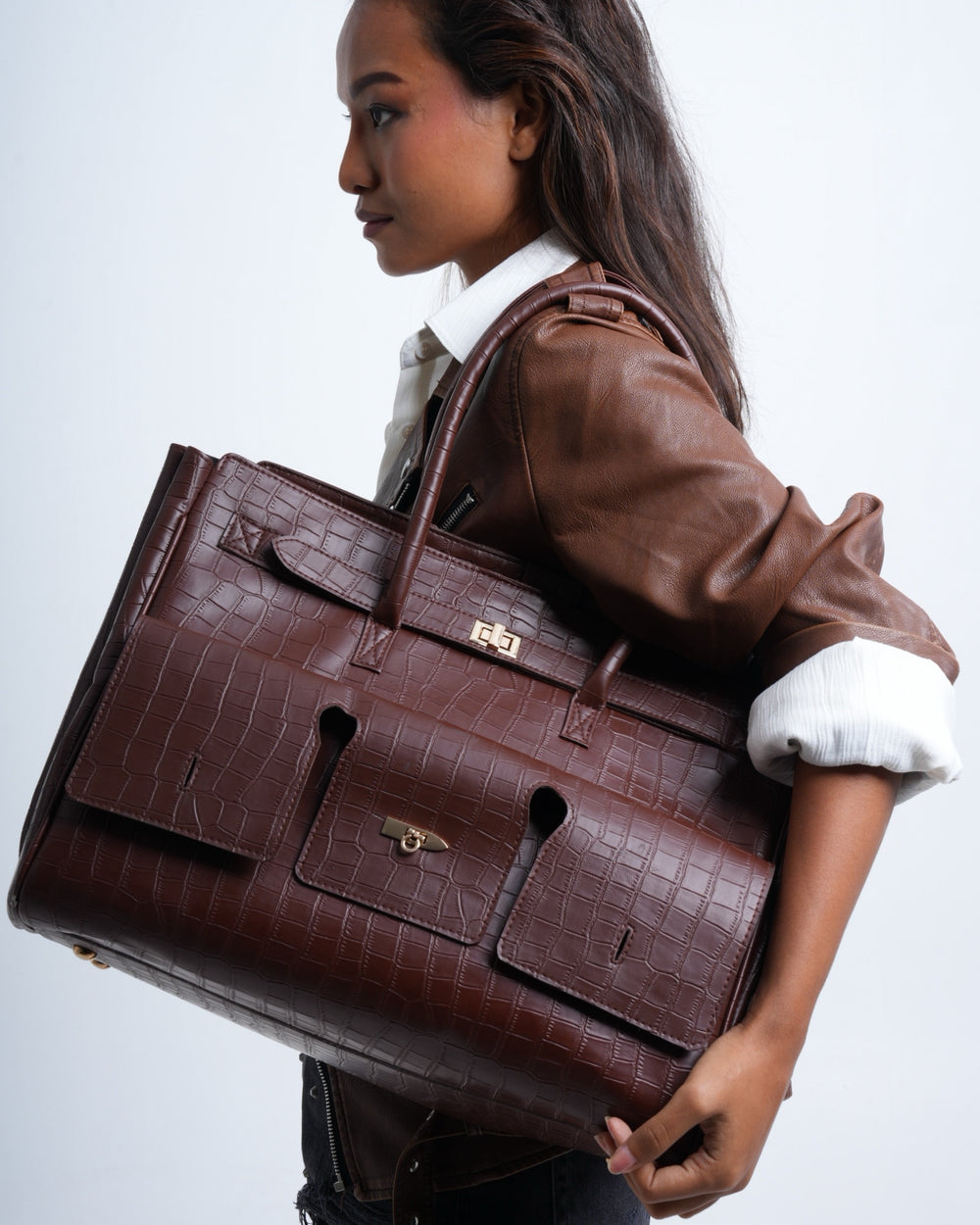 Buy Handbags for Women Online, Dark Jute Duffle Bag & Erryn Shoulder ...